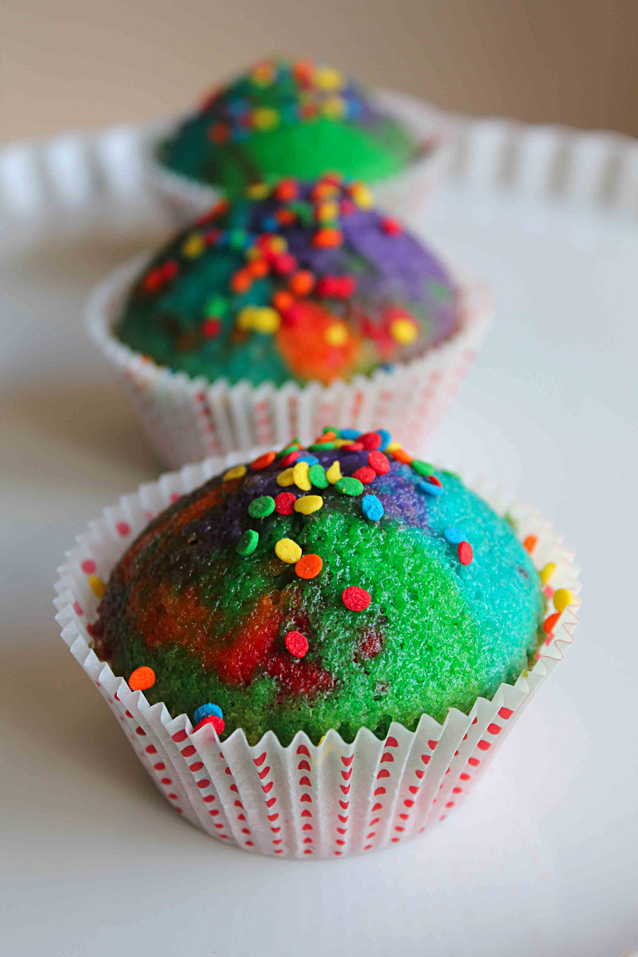 Vanilla Rainbow Muffins - Oh Sweet Day! Blog