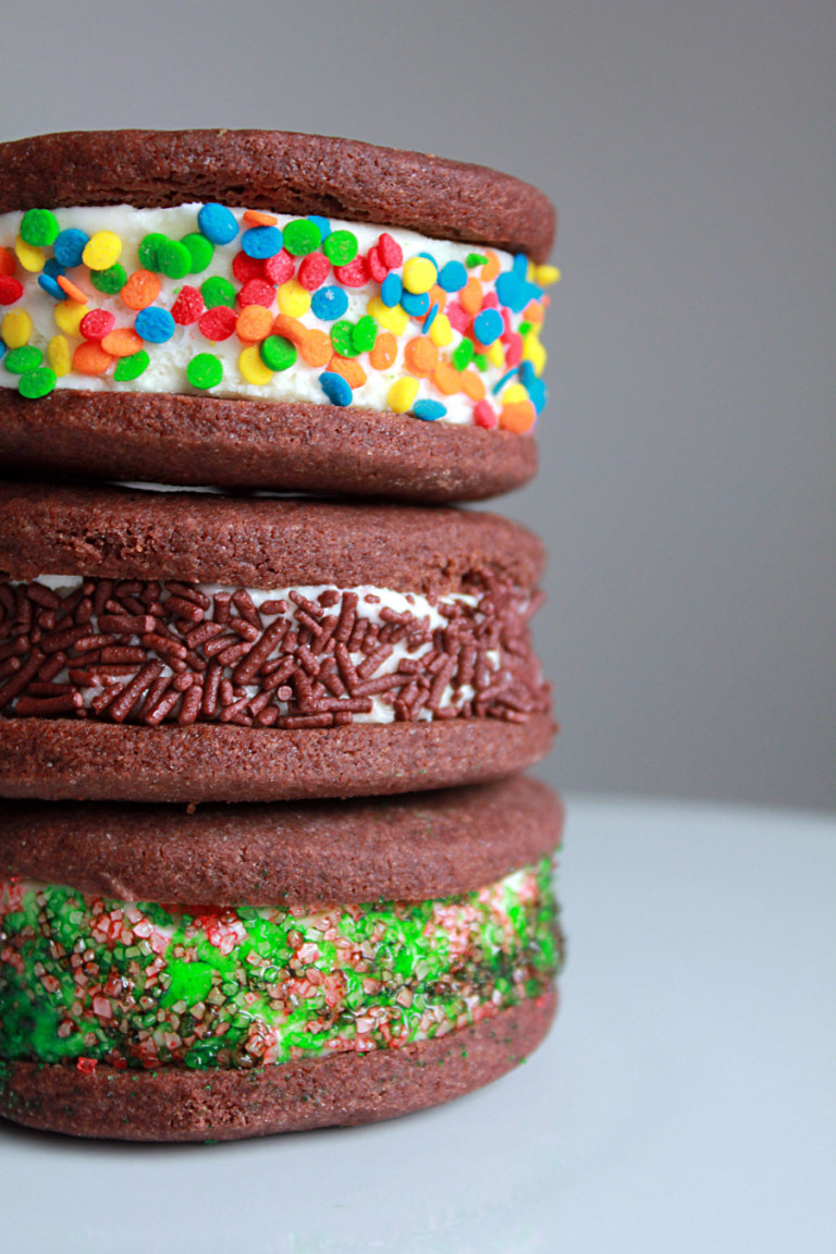 Chocolate Hazelnut Shortbread Ice Cream Sandwiches - Oh Sweet Day! Blog