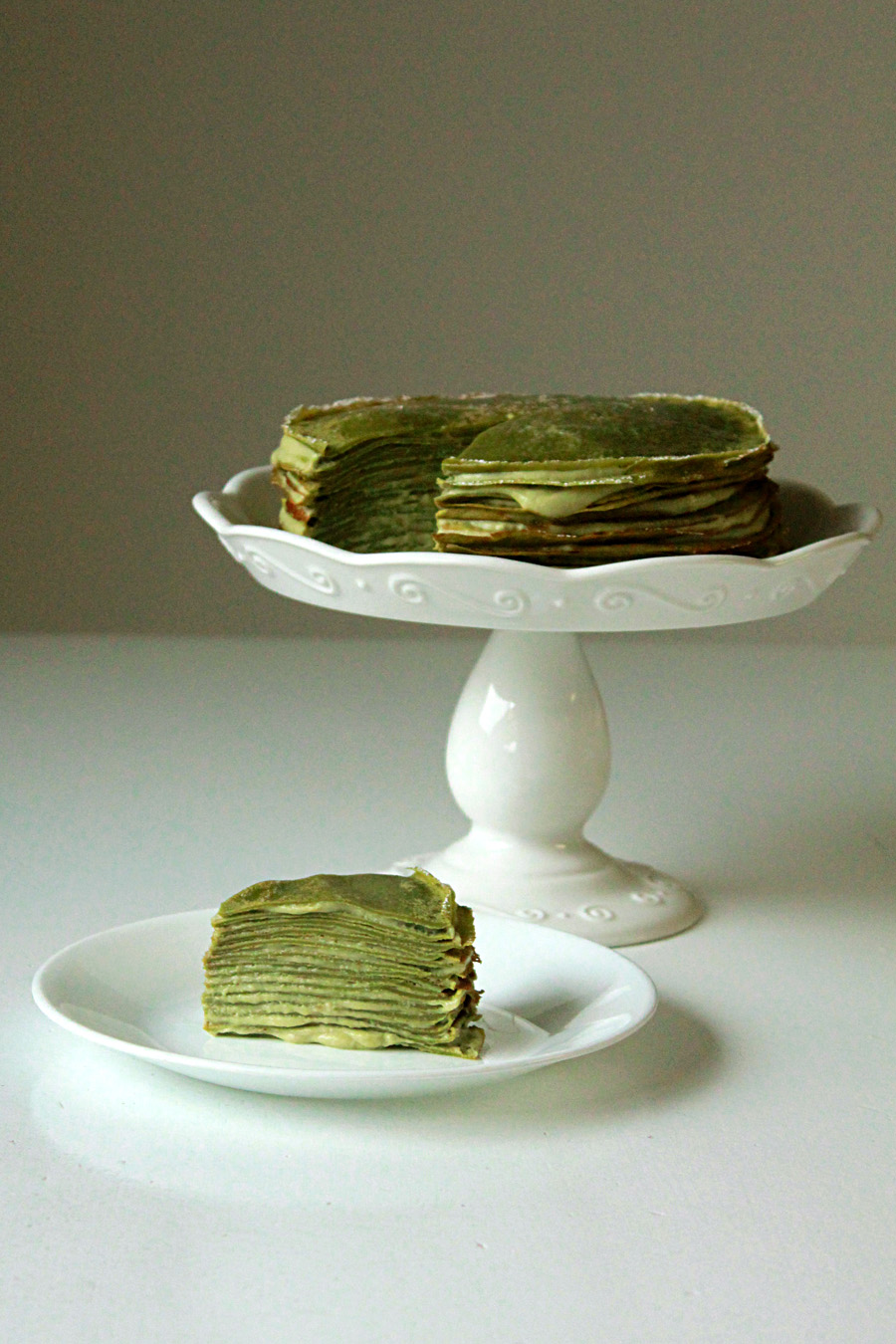 Green Tea Crepe Cake - Oh Sweet Day! Blog