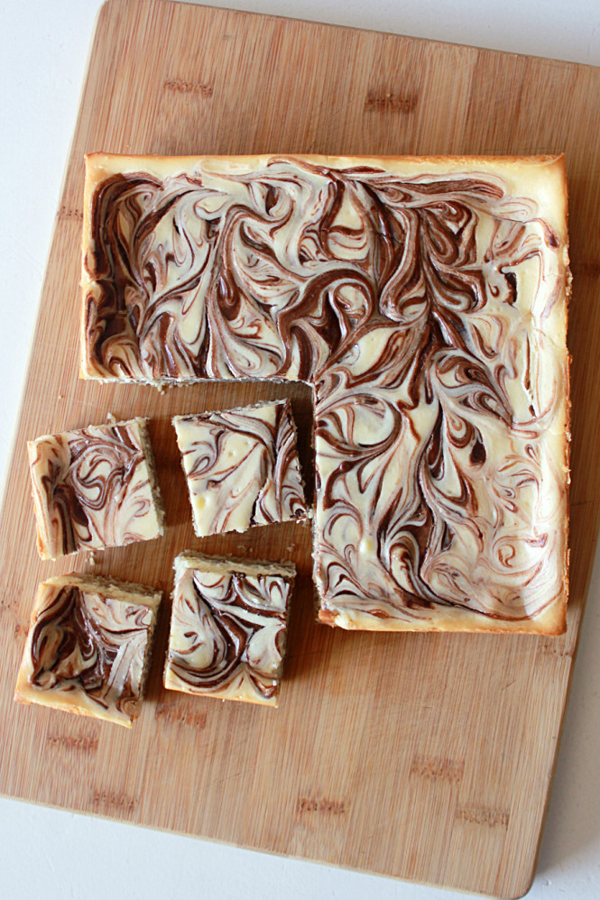 Easy Nutella Cheesecake Squares - Oh Sweet Day! Blog