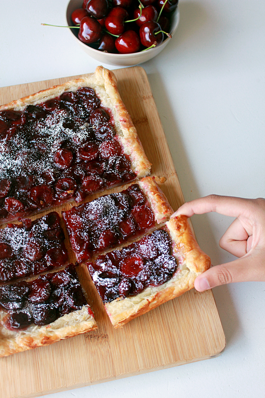 Easy Cherry Puff Pastry Tart - Oh Sweet Day! Blog