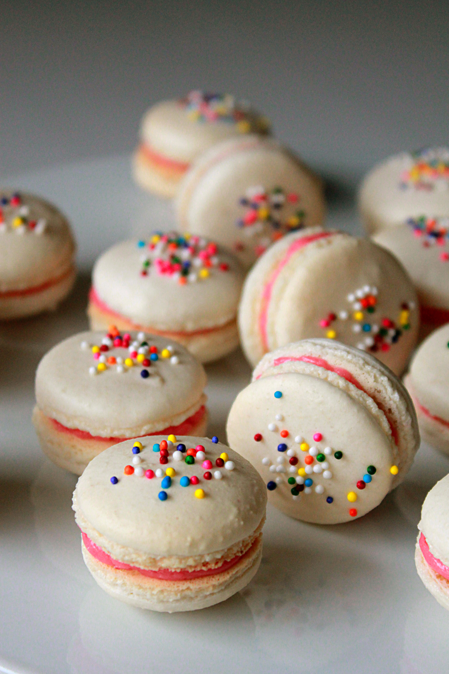 Vanilla Sprinkle Macarons - Oh Sweet Day! Blog