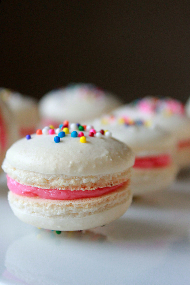 Vanilla Sprinkle Macarons - Oh Sweet Day! Blog