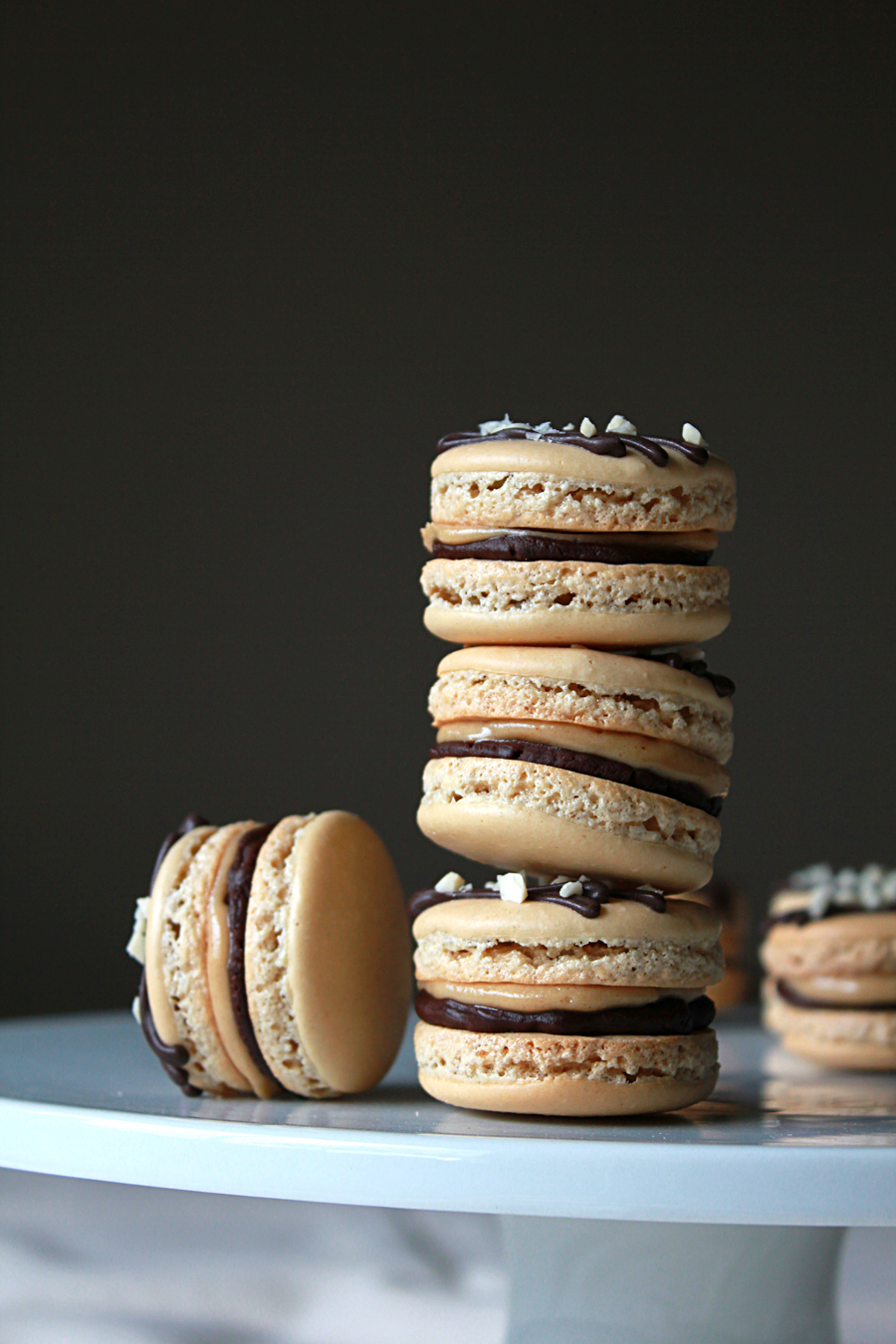 Chocolate Peanut Butter Macarons - Oh Sweet Day! Blog