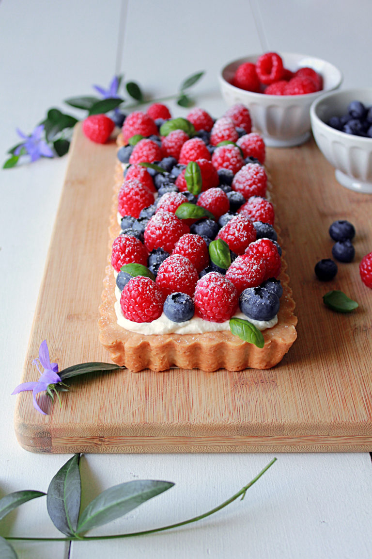 Fresh Berry Shortbread Tart with Cream Cheese Filling - Oh Sweet Day! Blog