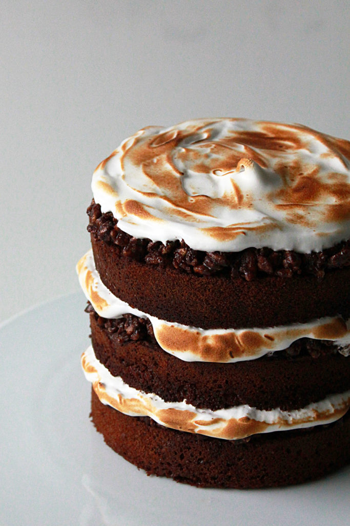 Chocolate S'mores Rice Krispies Cake - Oh Sweet Day! Blog